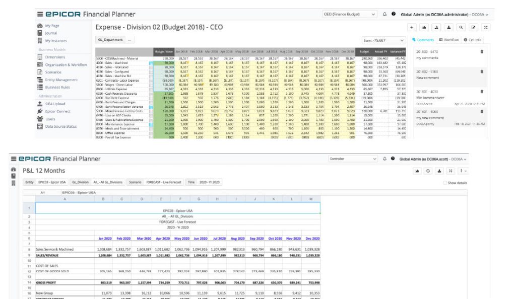 Epicor Financial Planner Management System ERP Software ...